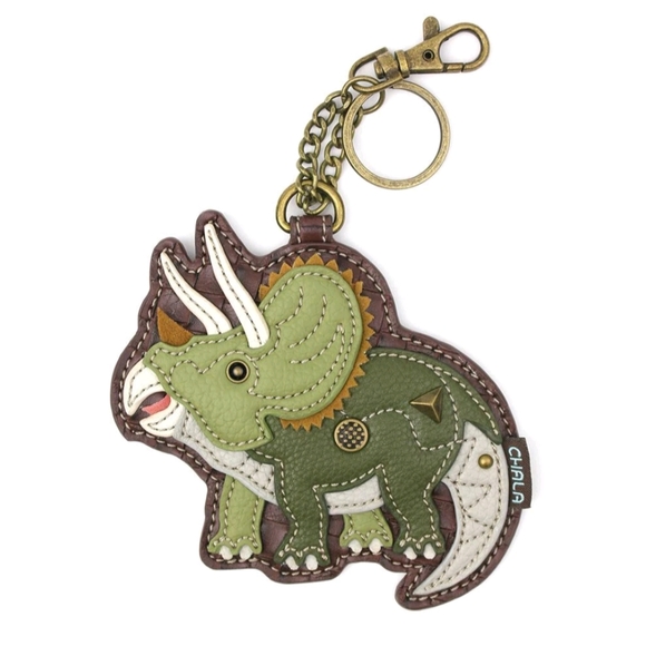 Chala | Accessories | Chala Triceratops Bag Charm Key Fob Coin Purse ...